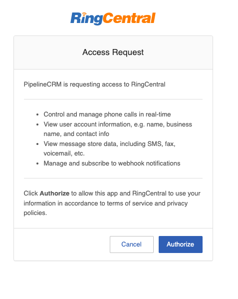 Ringcentral Integration - Knowledge Base | Pipeline