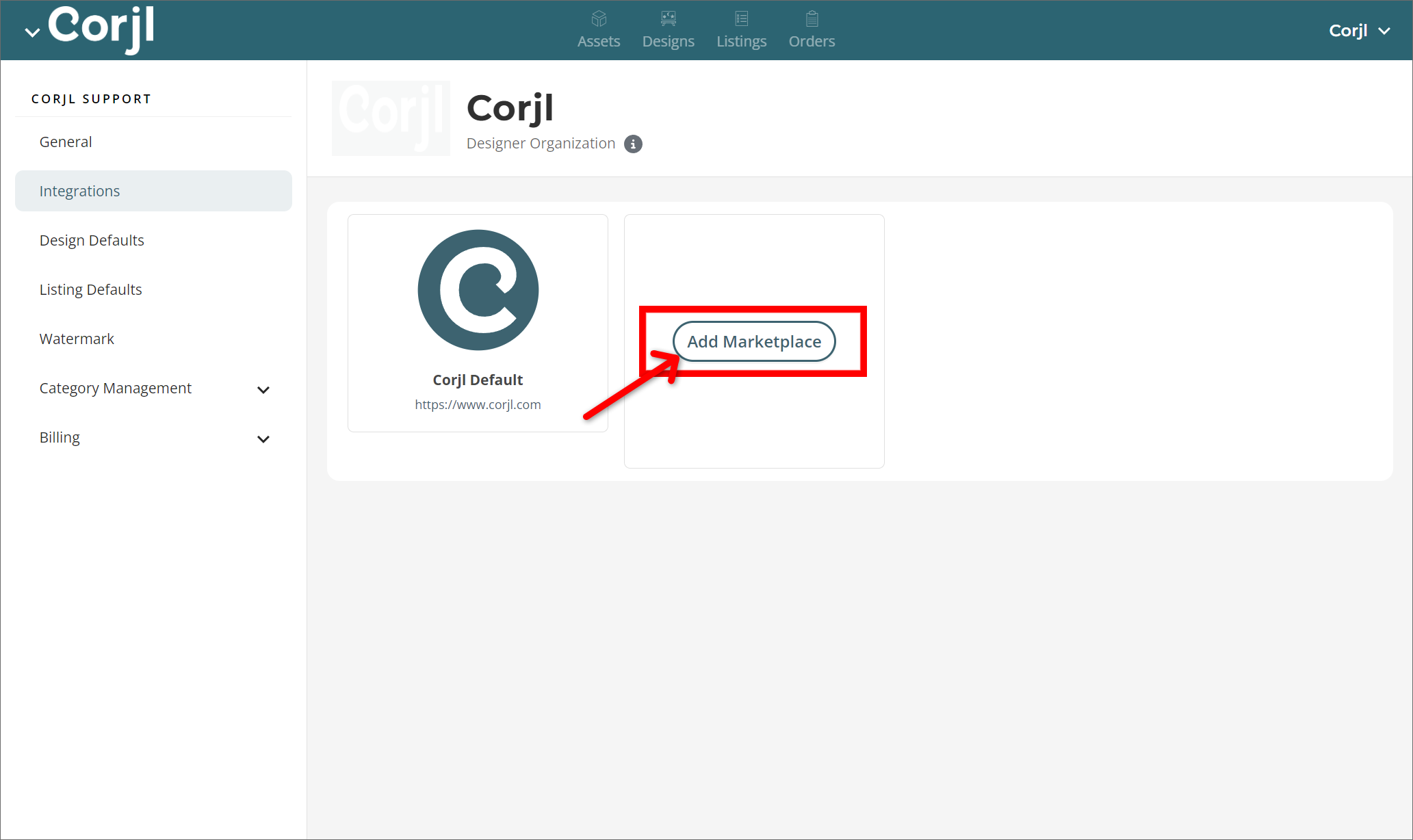 Connecting your Marketplace to Corjl - Corjl 2.0 Seller Designer Help