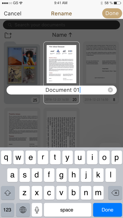 How to rename a document? - Doc Scan Help