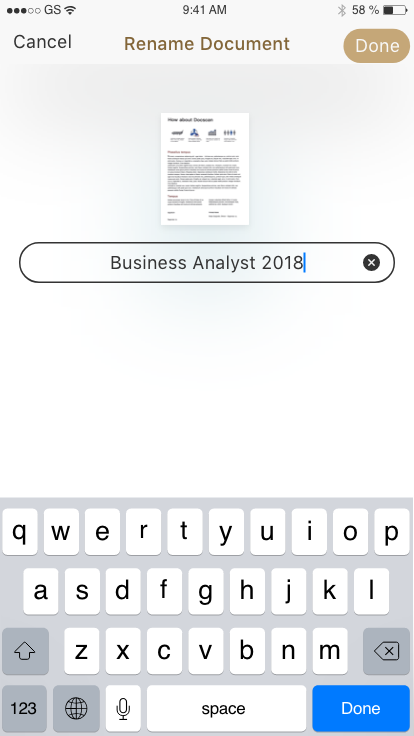How to rename a document? - Doc Scan Help