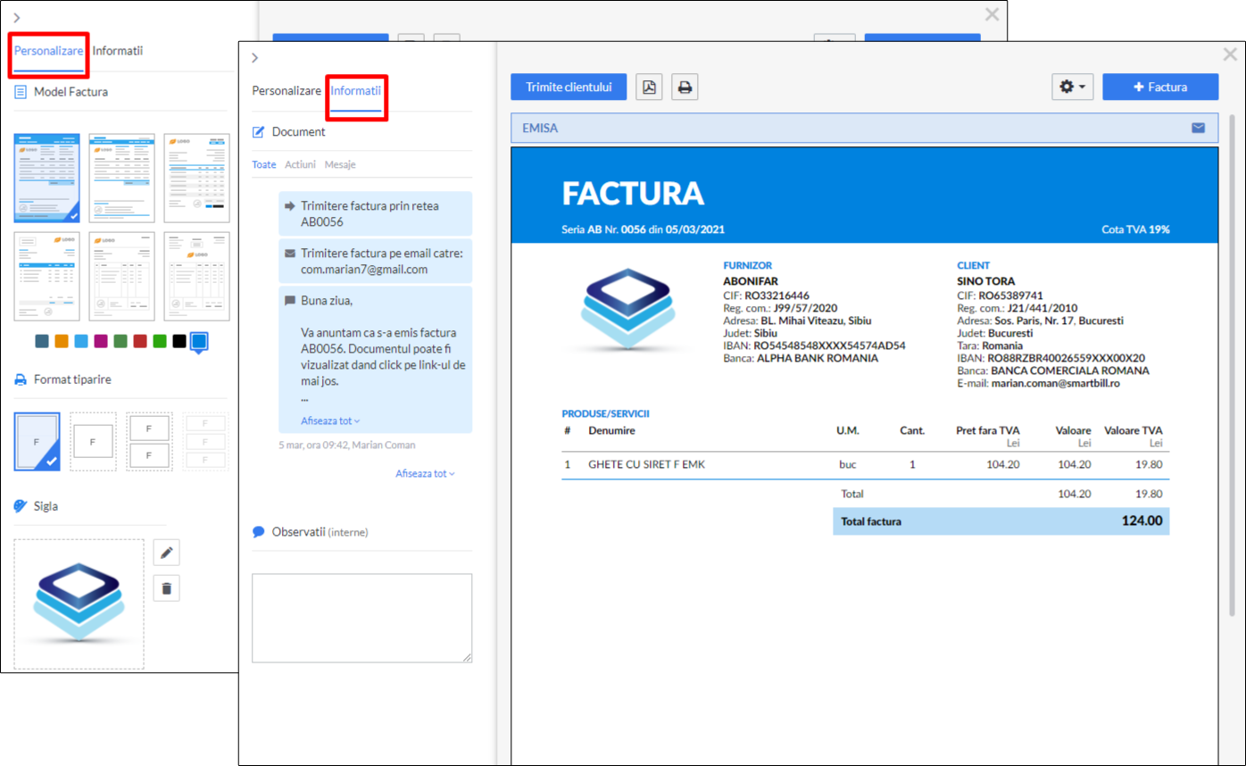 Vizualizarea facturilor - SmartBill Ajutor