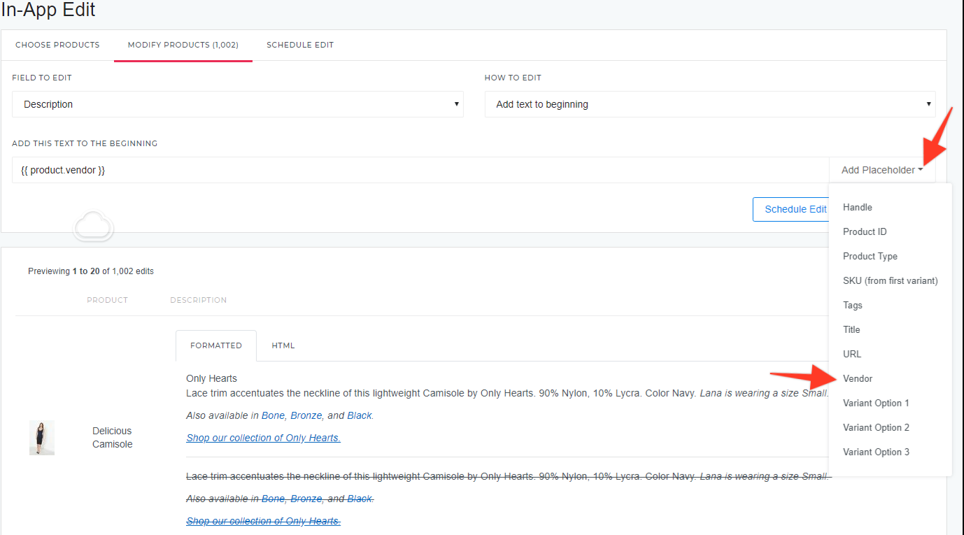 Editing Product Fields Using Placeholders from Other Fields - Ablestar ...