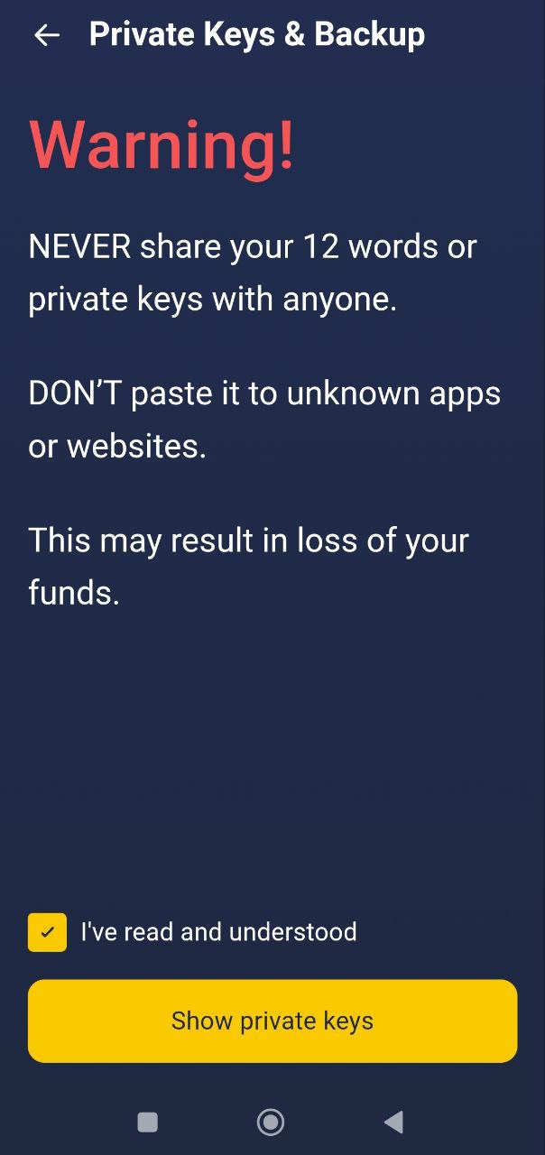 How do I view my private keys/backup phrase? - Atomic Wallet Knowledge Base