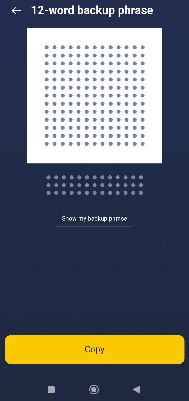 How do I view my private keys/backup phrase? - Atomic Wallet Knowledge Base