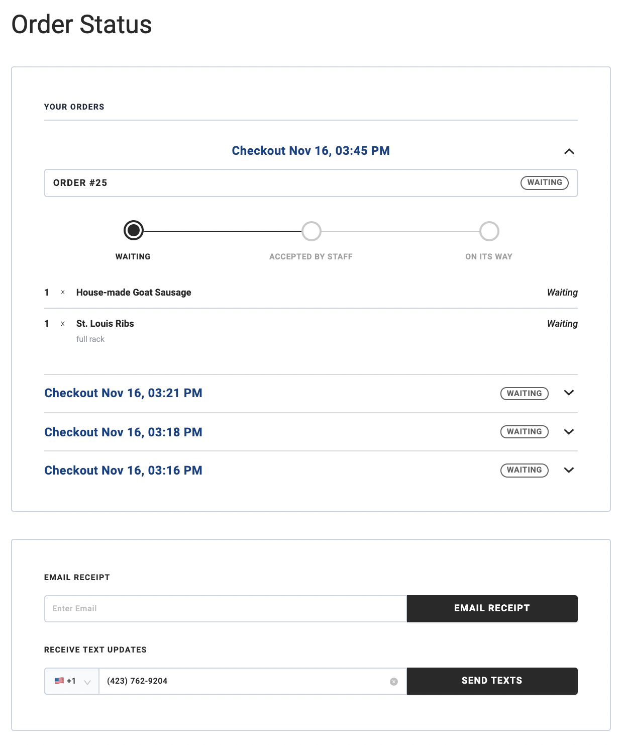 Guest Experience Post Ordering Bbot