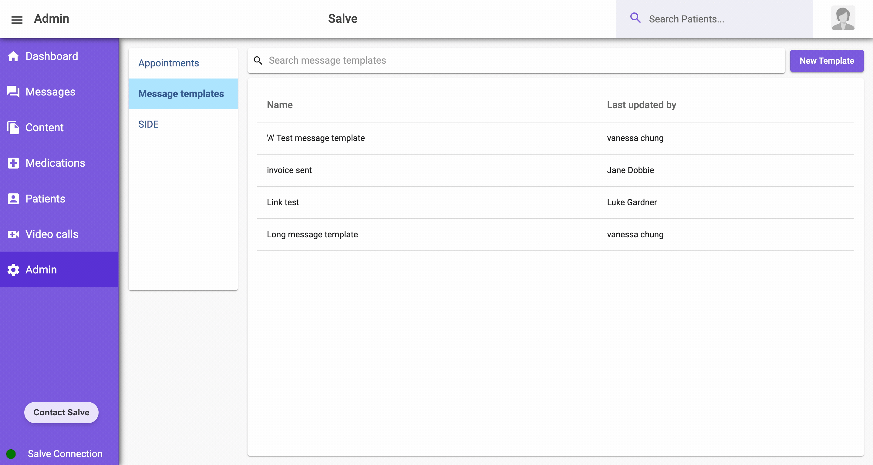 How Do I Set Up Message Templates Salve Clinic Portal Knowledge Base