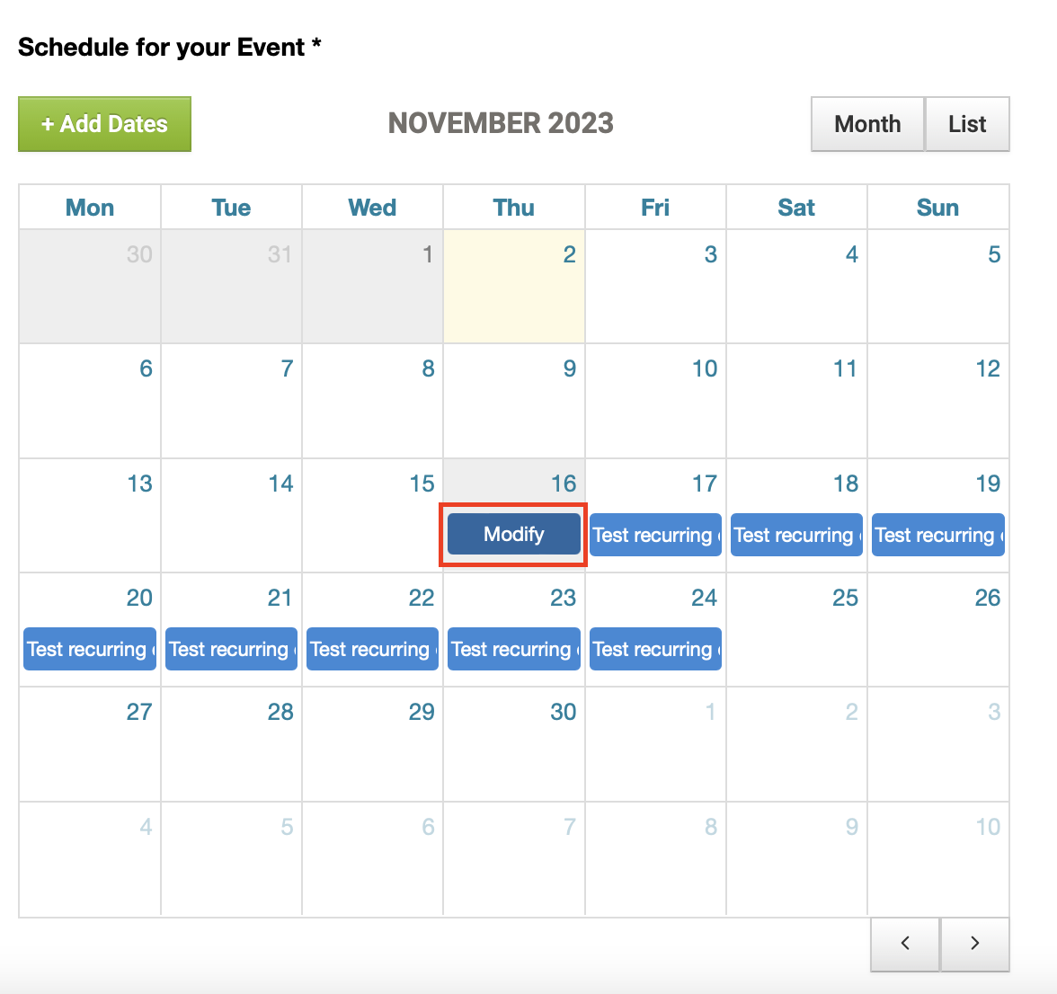 How to create recurring events? - Support Center | AllEvents.in