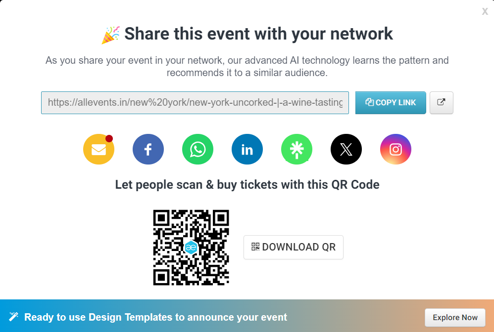 How to share your event page? - Support Center | AllEvents.in