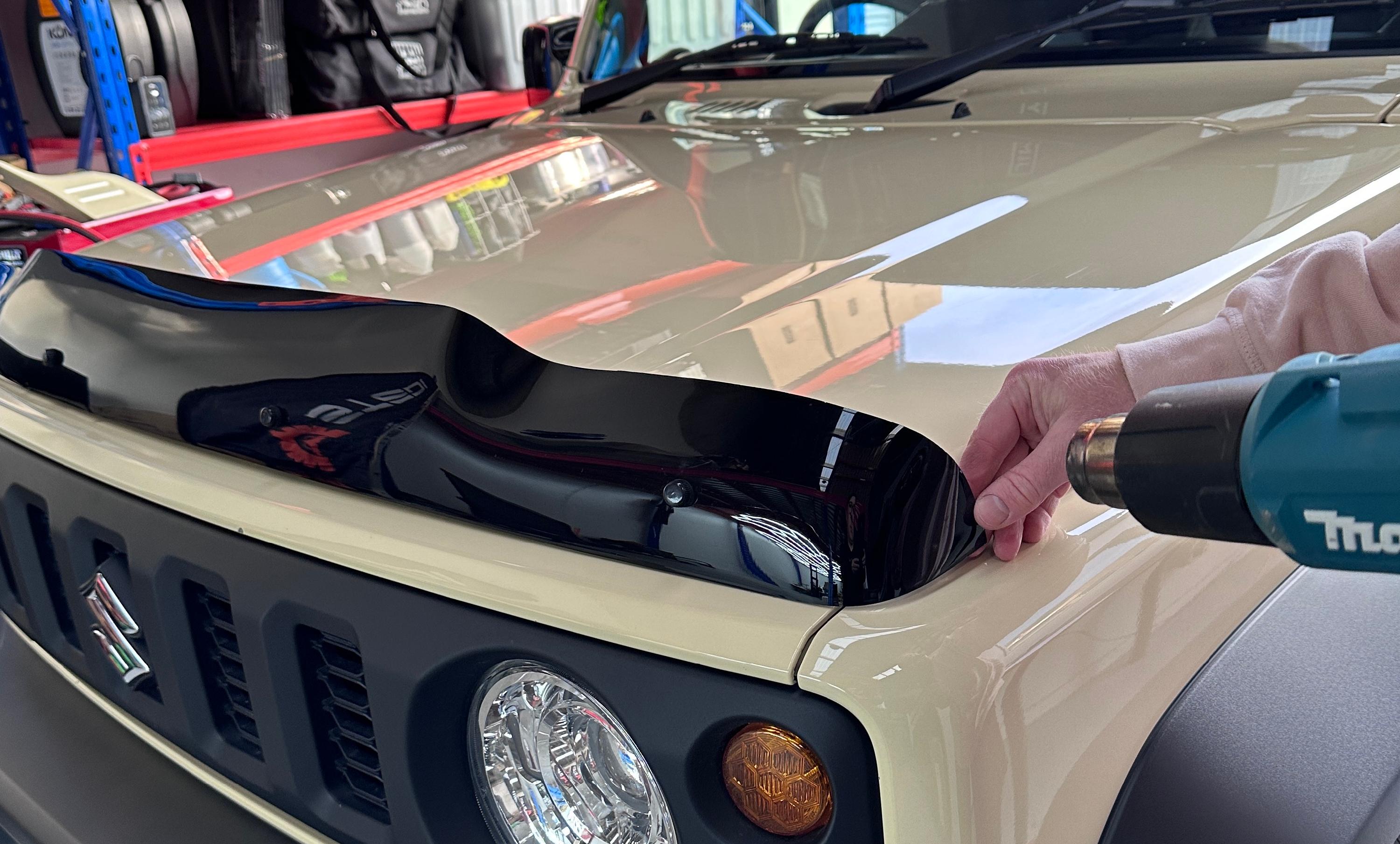 Mounting the Bonnet Wind Deflector - Jimny NZ