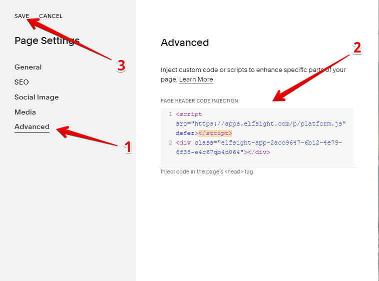 How to add Elfsight widget to Squarespace website - Elfsight Help Center