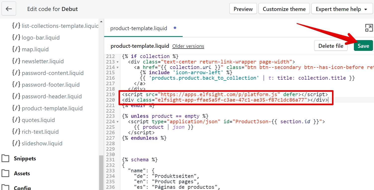 How to add Elfsight widget to Shopify website - Elfsight Help Center