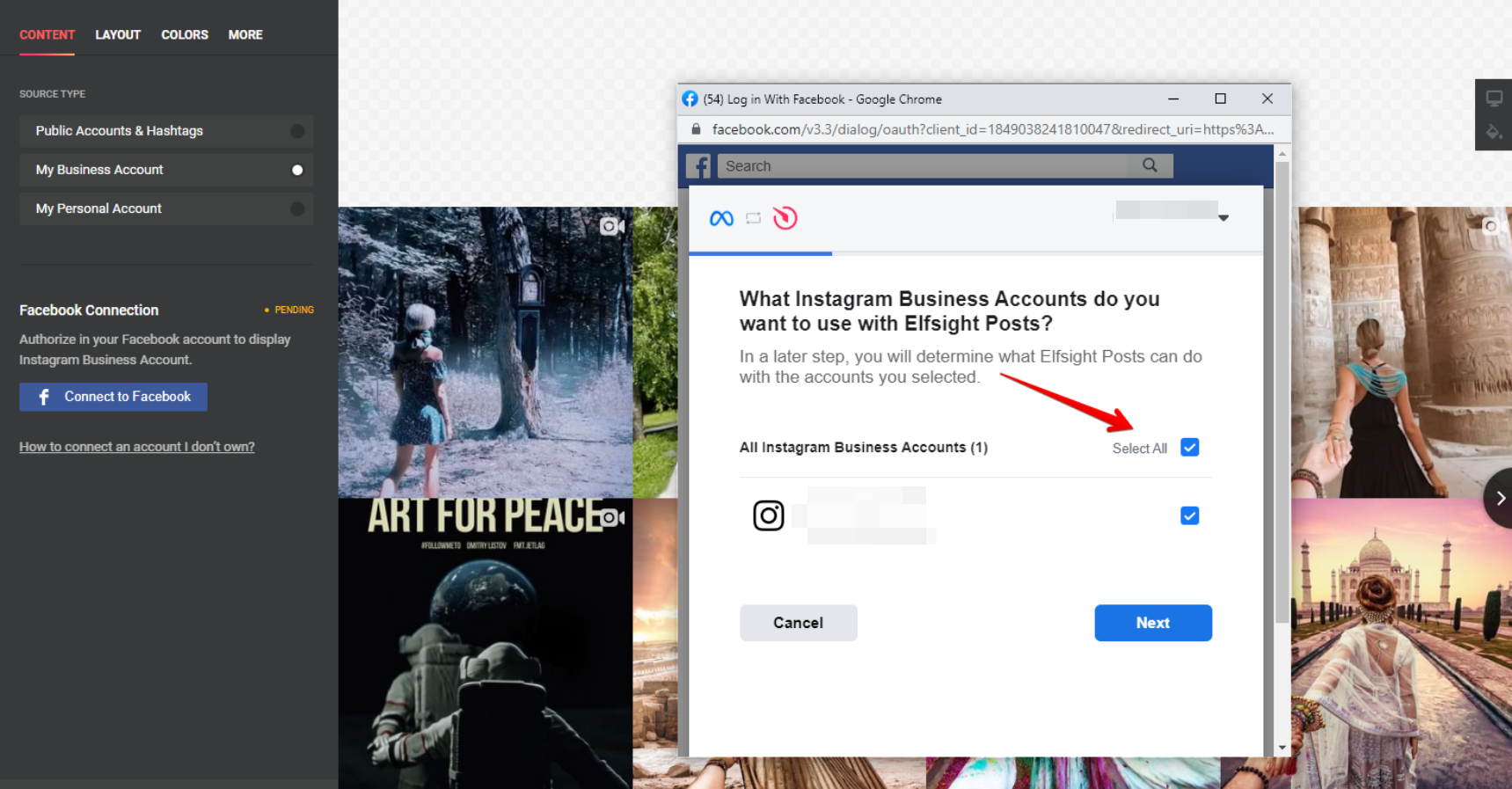 Step 1: Set the source of your Instagram Feed - Elfsight Help Center