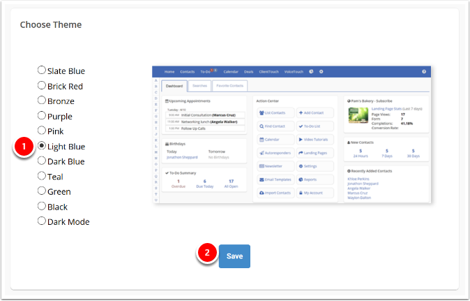 Adjust Account Theme Color - AllClients Knowledge Base