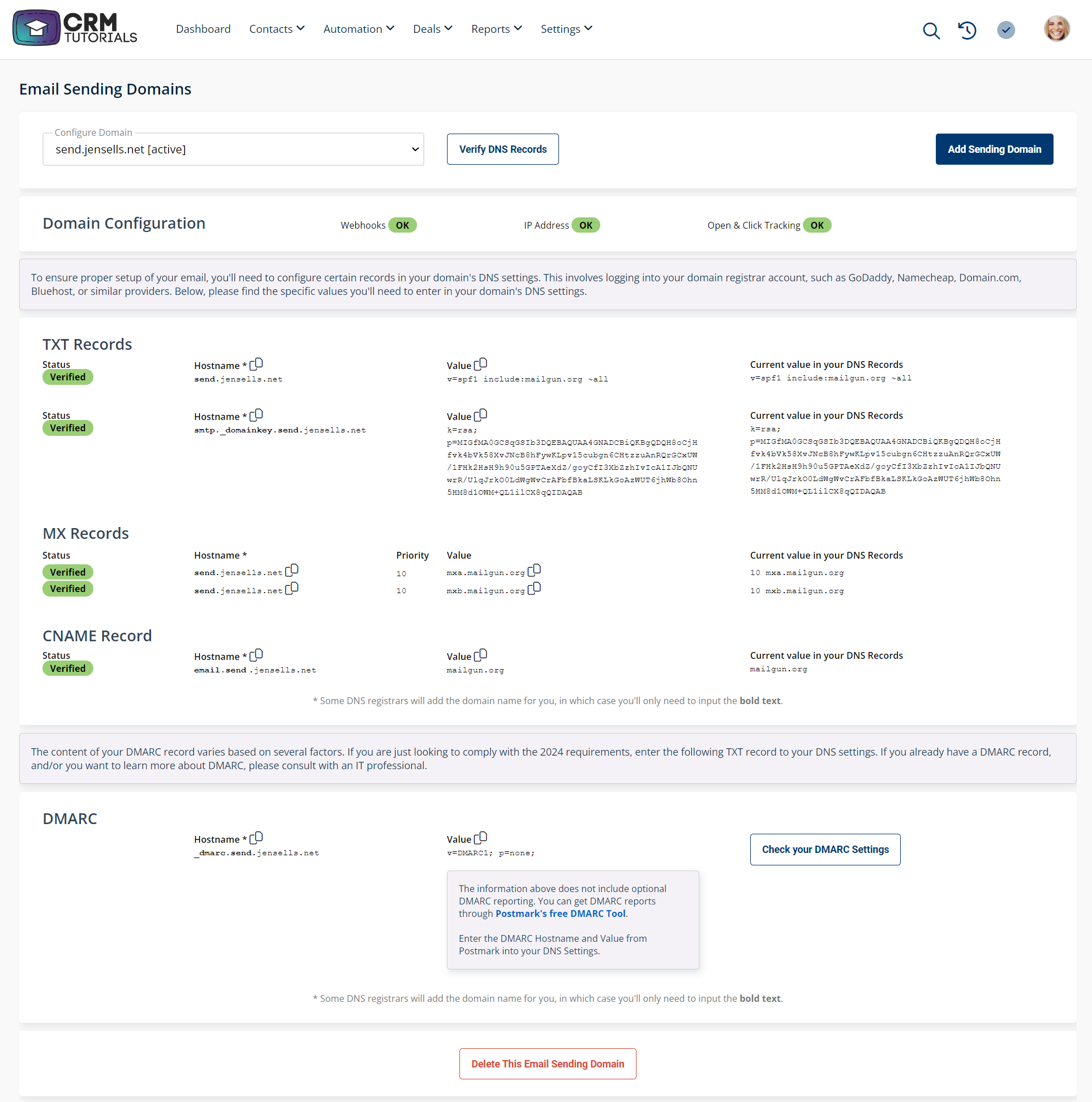Setting up an Email Sending Domain - AllClients Knowledge Base