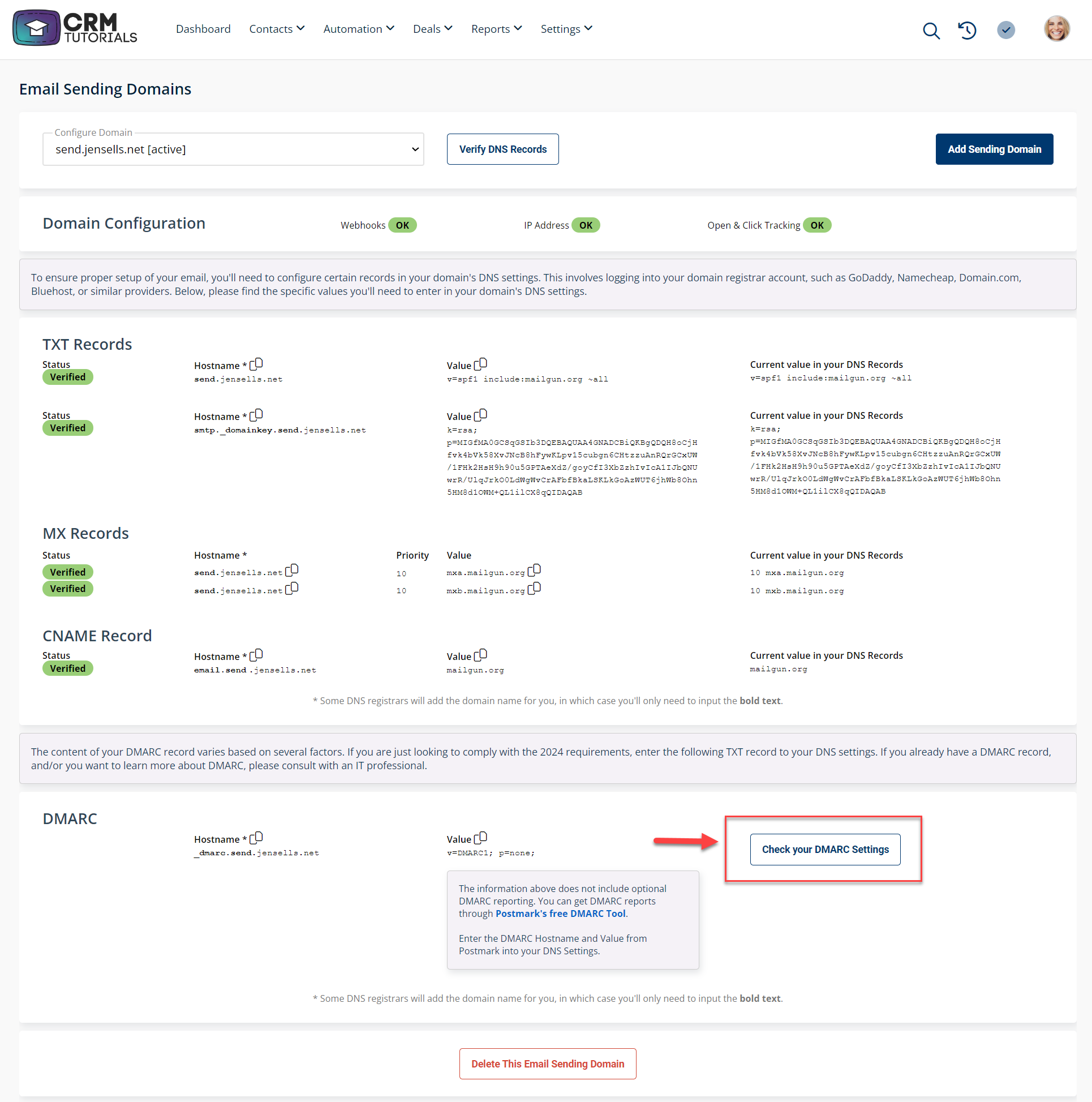 Setting up an Email Sending Domain - AllClients Knowledge Base