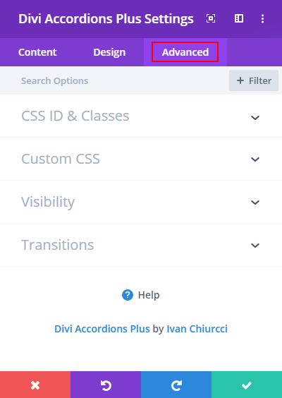 Divi Accordions Plus Module Settings Overview - Divicio.us Knowledge Base