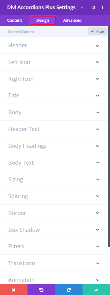 Divi Accordions Plus Module Settings Overview - Divicio.us Knowledge Base