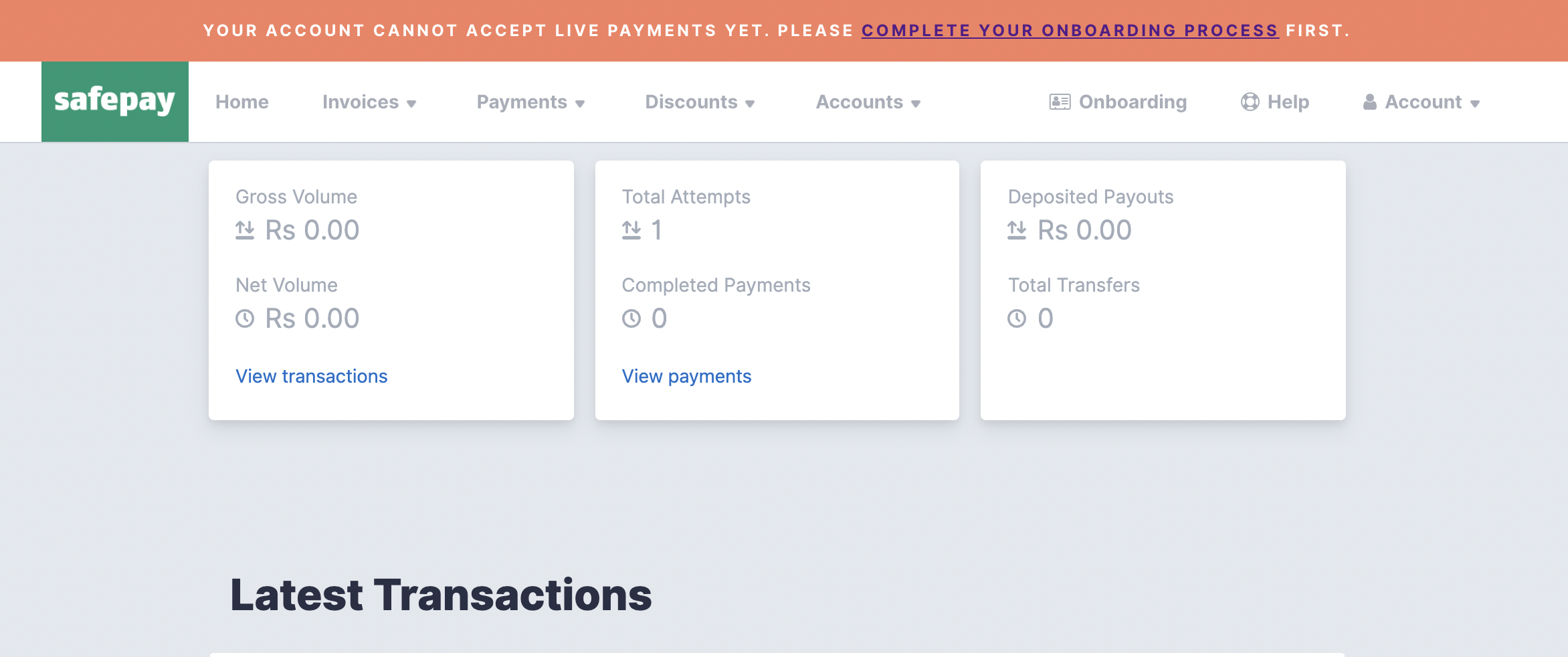Merchant onboarding form - Safepay Knowledge Base