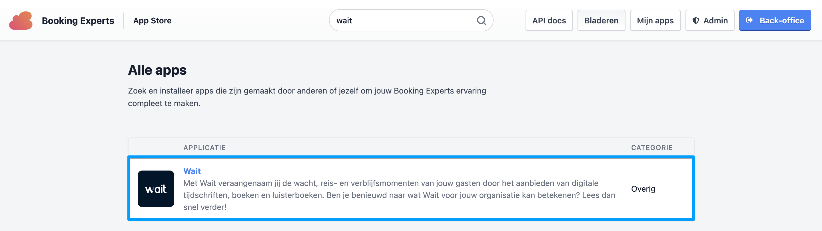 Wait App - Knowledge base 🇳🇱