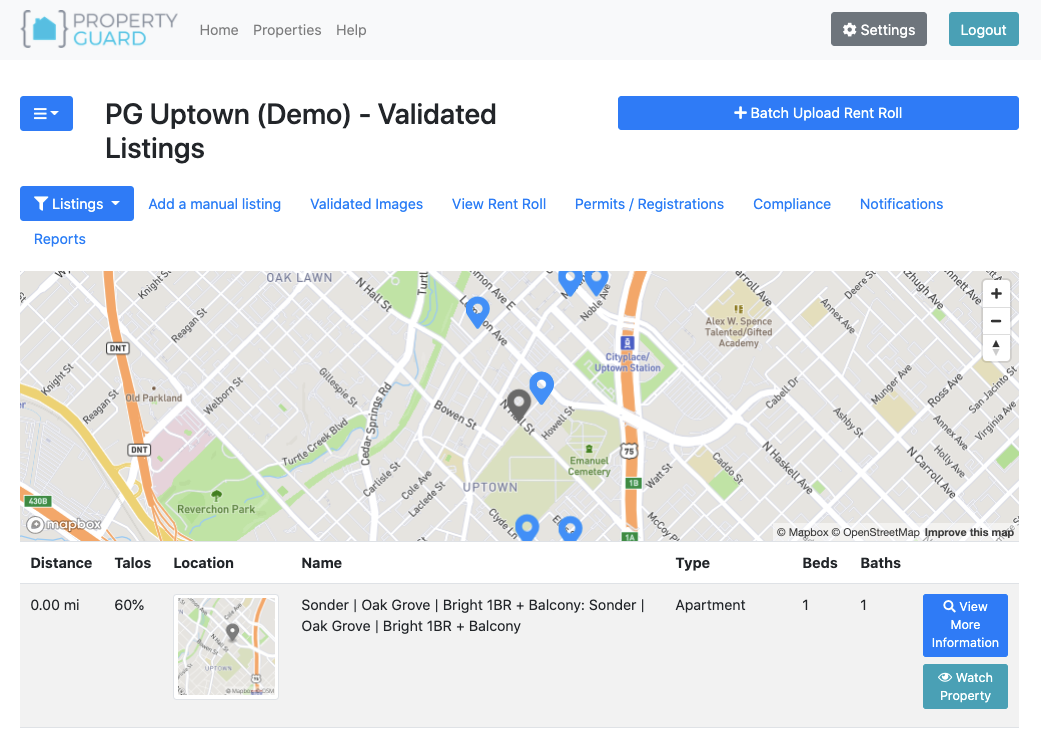 Dashboard Overview - Property Guard Knowledge Base
