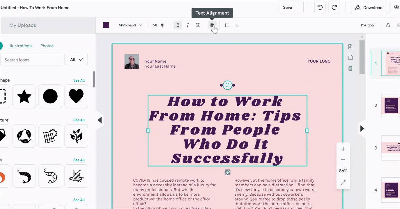 Adding Line Spacing Piktochart Knowledge Base