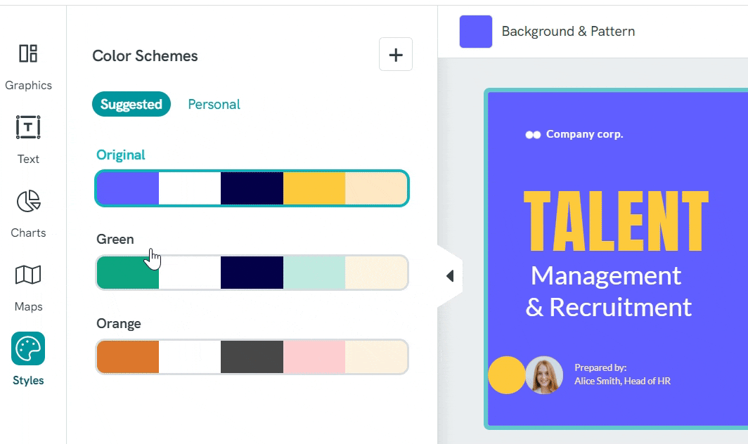 Color Schemes - Piktochart Knowledge Base