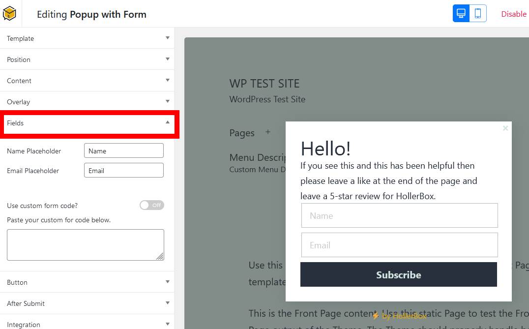 Add Custom Form Code To HollerBox HollerBox Documentation