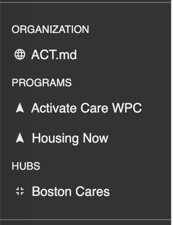 Primary Navigation Bar - Activate Care Help Center