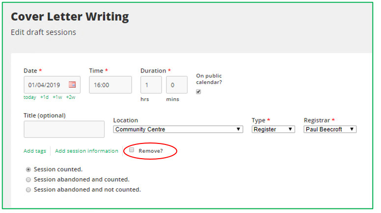 Viewing, Editing and Deleting Sessions - Upshot Guides