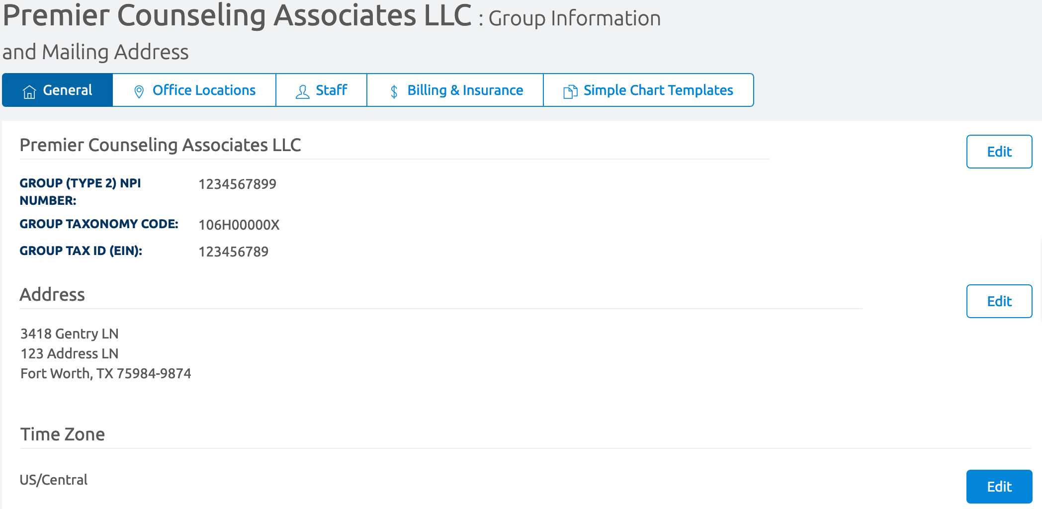 Practice Settings - TherapyAppointment Support Center