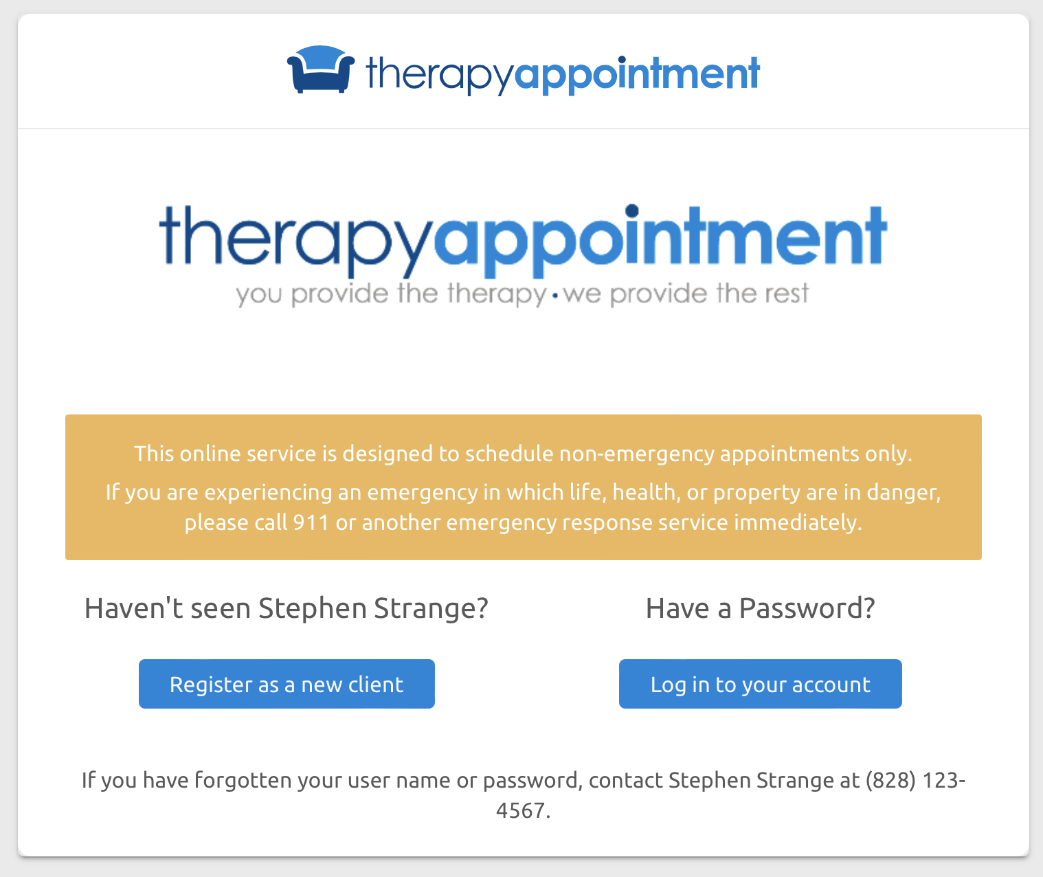 Client Self-Registration - TherapyAppointment Support Center
