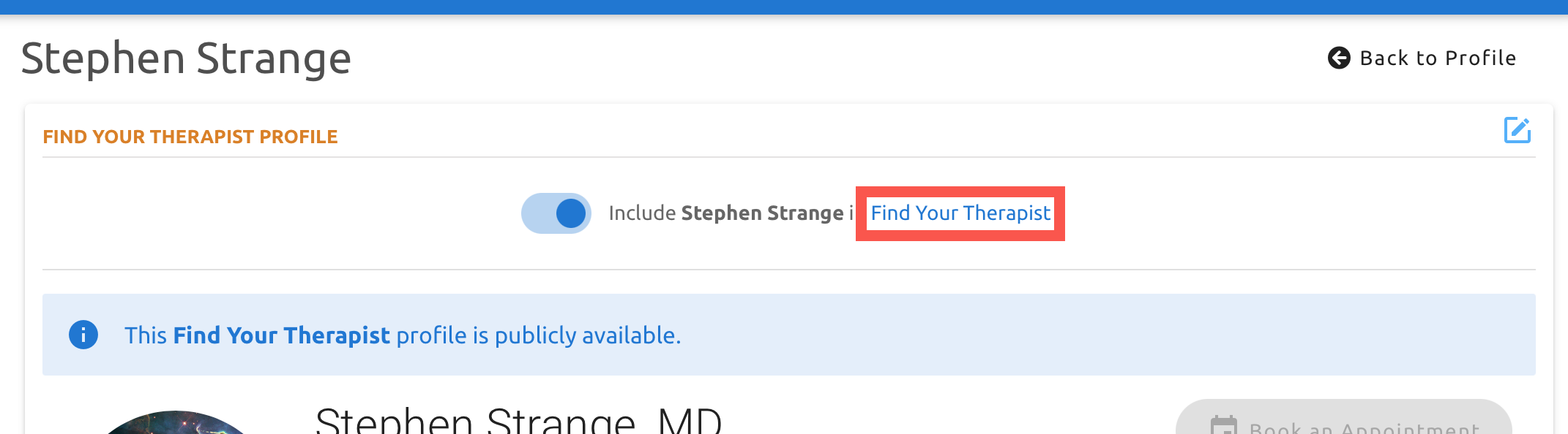 Find Your Therapist Feature - TherapyAppointment Support Center