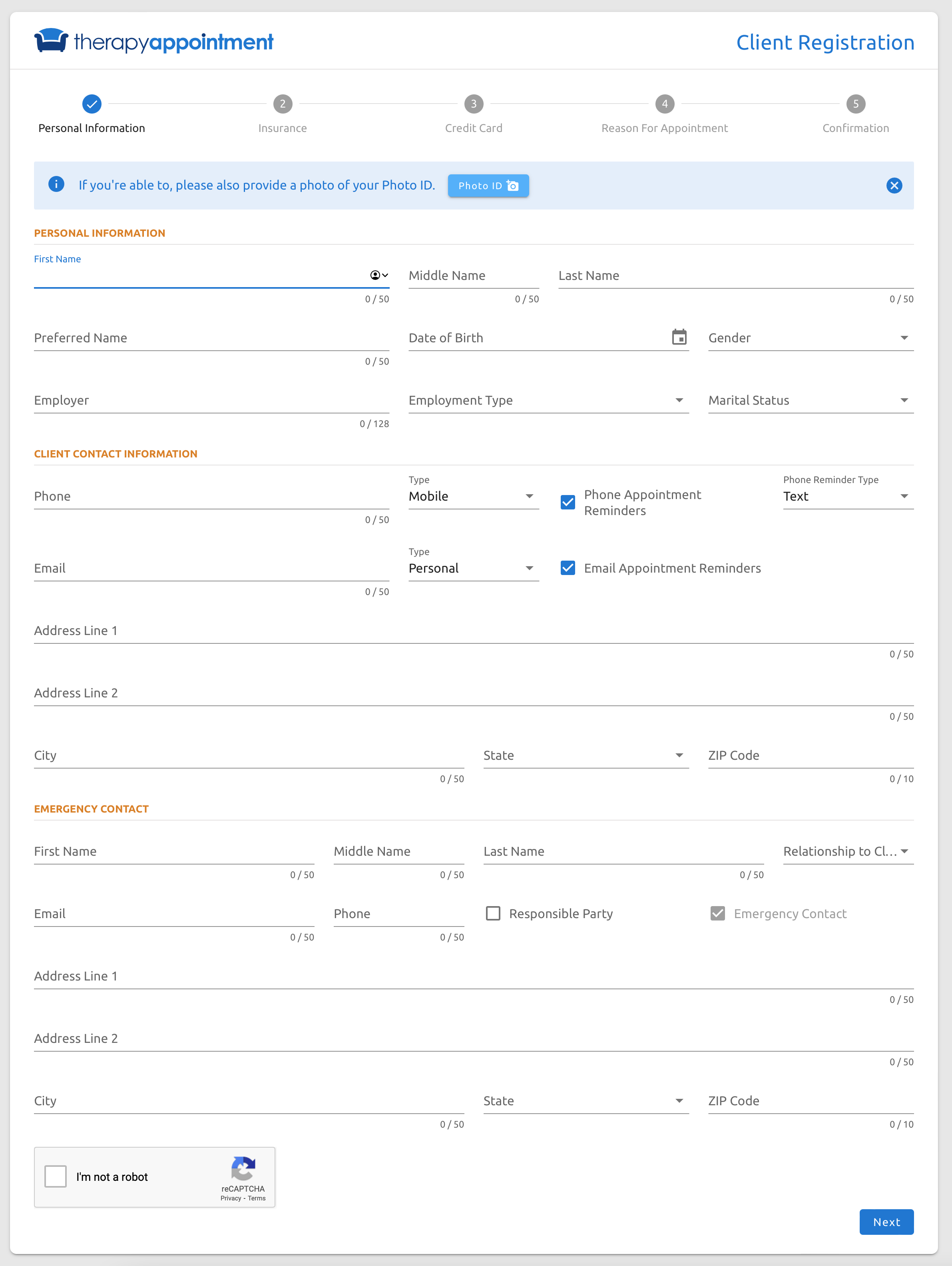 Client Self-Registration - TherapyAppointment Support Center
