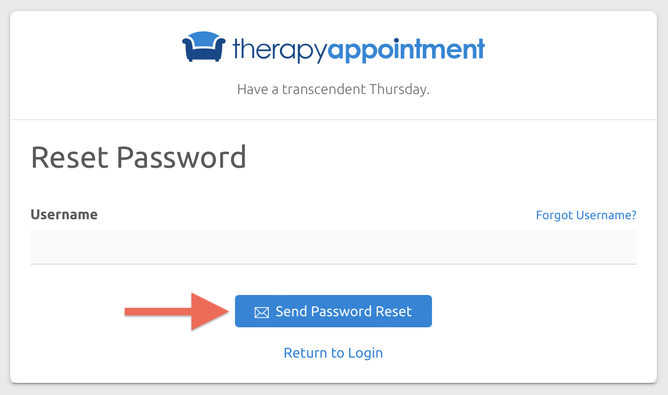 Reset Password - Any System User - TherapyAppointment Support Center