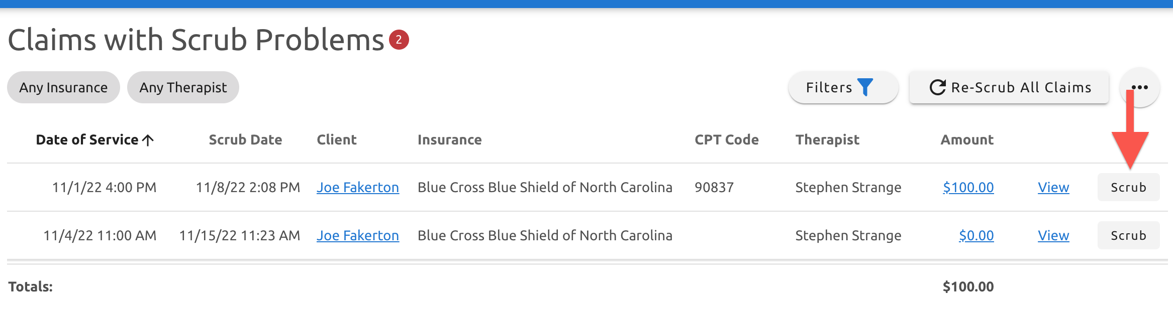 Claim Scrubbing Problems - TherapyAppointment Support Center