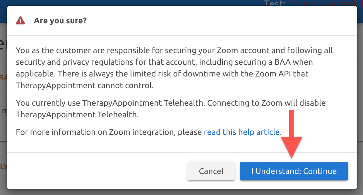Integrated Zoom - TherapyAppointment Support Center