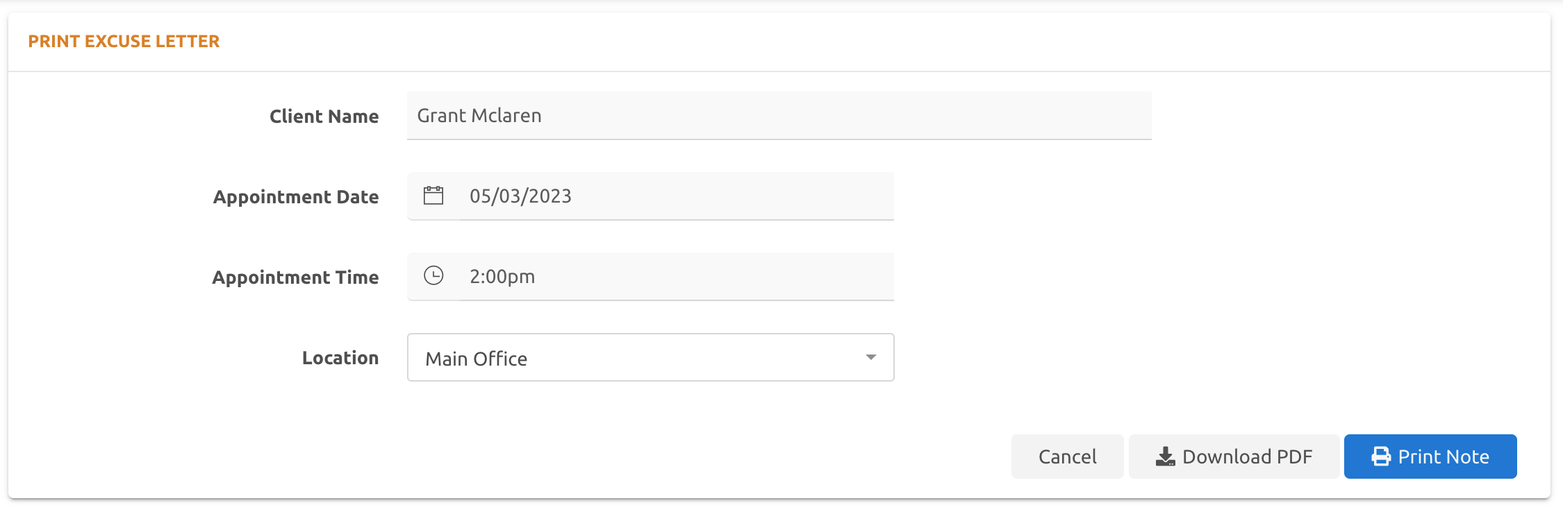 Print a School or Work Excuse Letter - TherapyAppointment Support Center