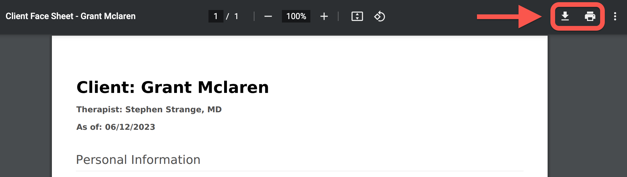 Client Face Sheet: Printable Demographics - TherapyAppointment Support ...