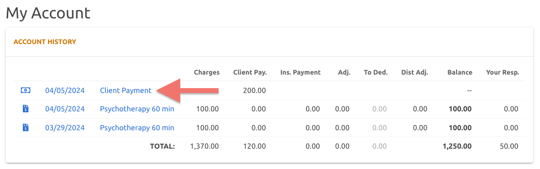 Receipts - Client Payments - TherapyAppointment Support Center