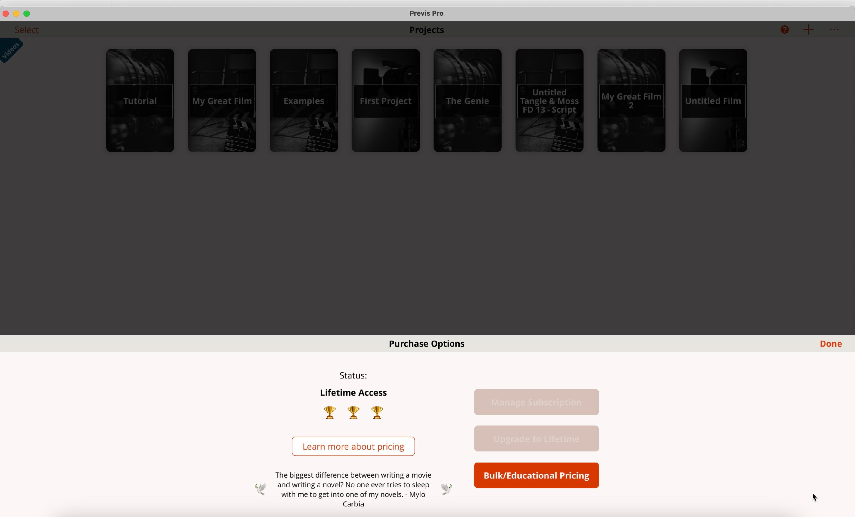 Checking Your Subscription - Previs Pro Knowledge Base