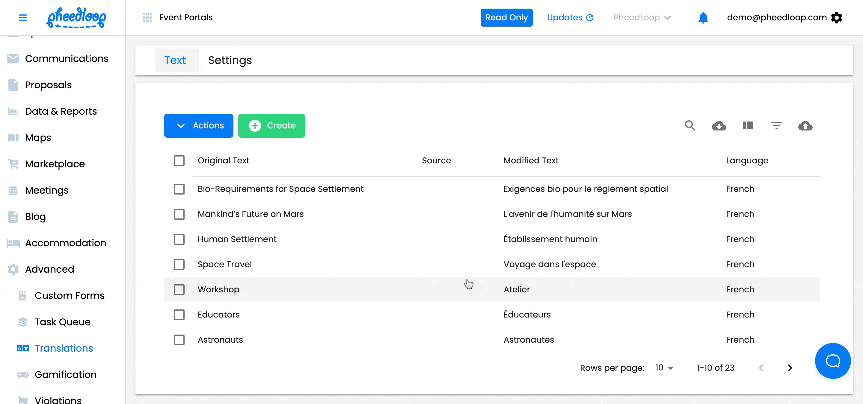 Translating Text Button Phrases And Labels PheedLoop Knowledge Base