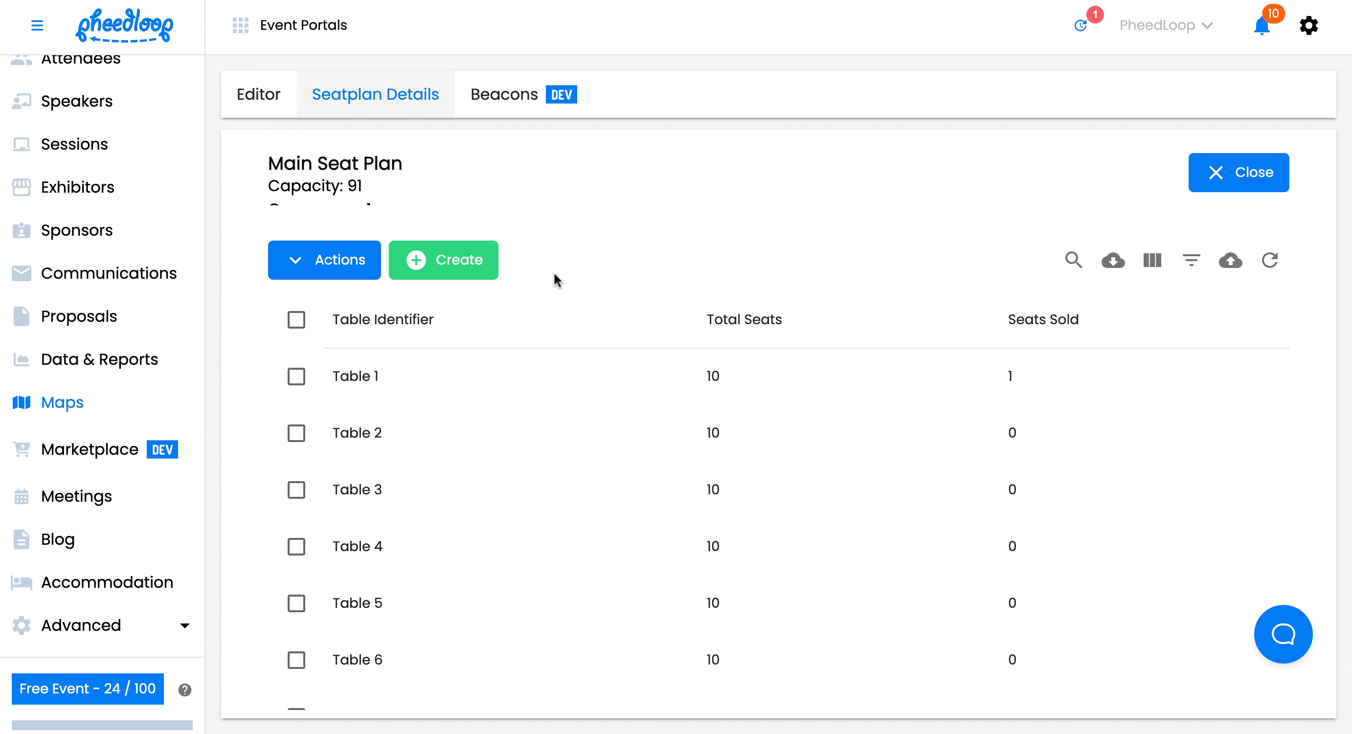 Setting up the Seat Plan for the Event Dashboard - PheedLoop Knowledge Base