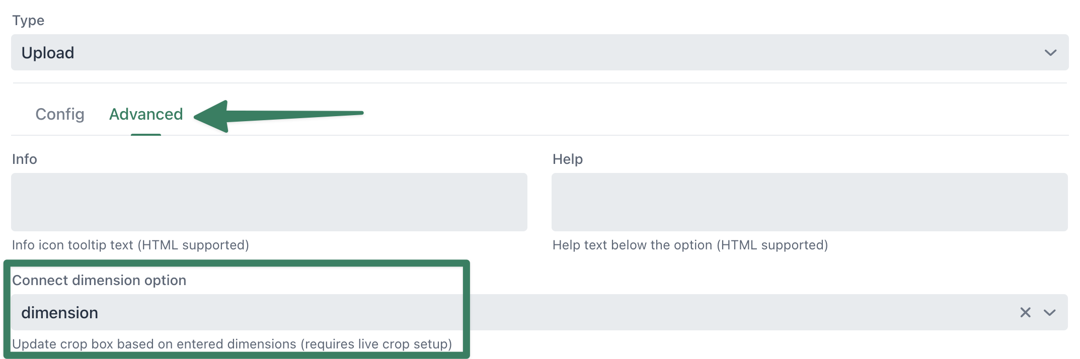 How can I allow customers to crop a custom dimension? - Cloudlift App Knowledge Base