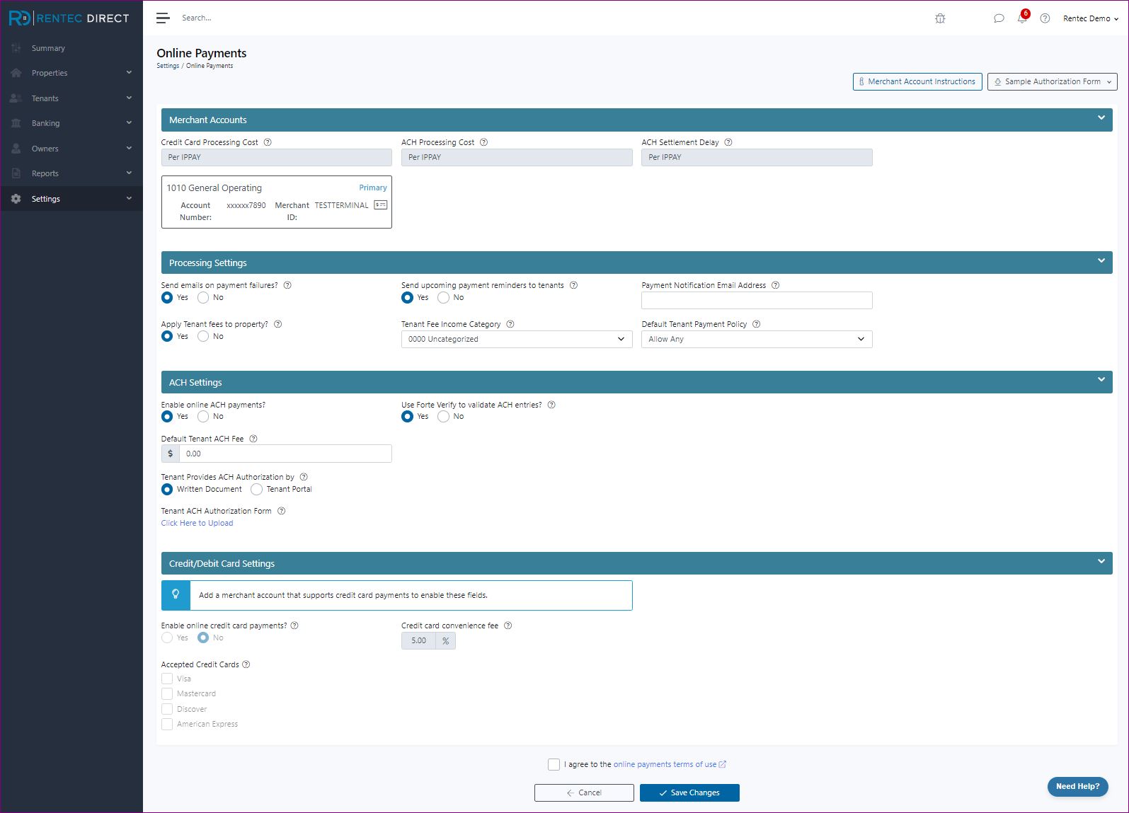 Payment Processing Settings | Preferences - Rentec Direct Knowledge Base