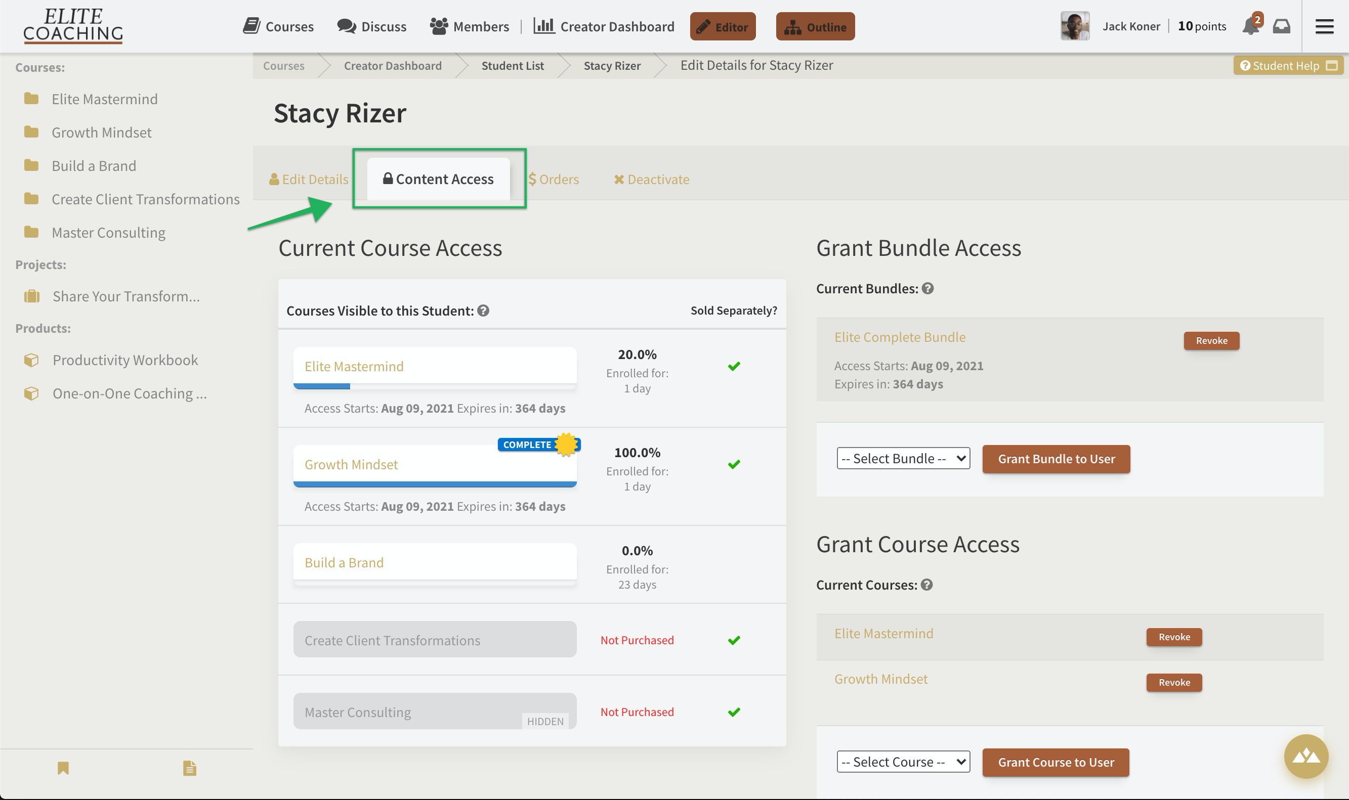 Granting and Revoking Content Access - Heights Platform Knowledge Base