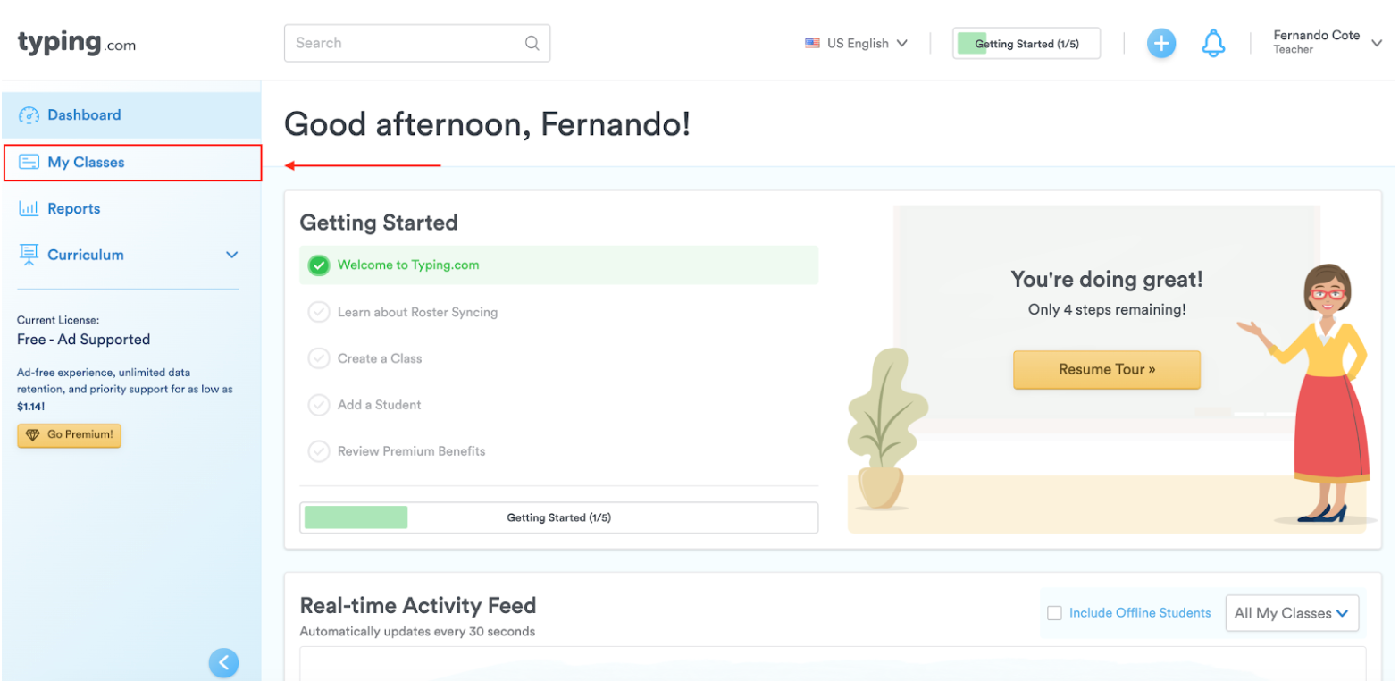 Set Daily Student Typing Goals - Typing.com