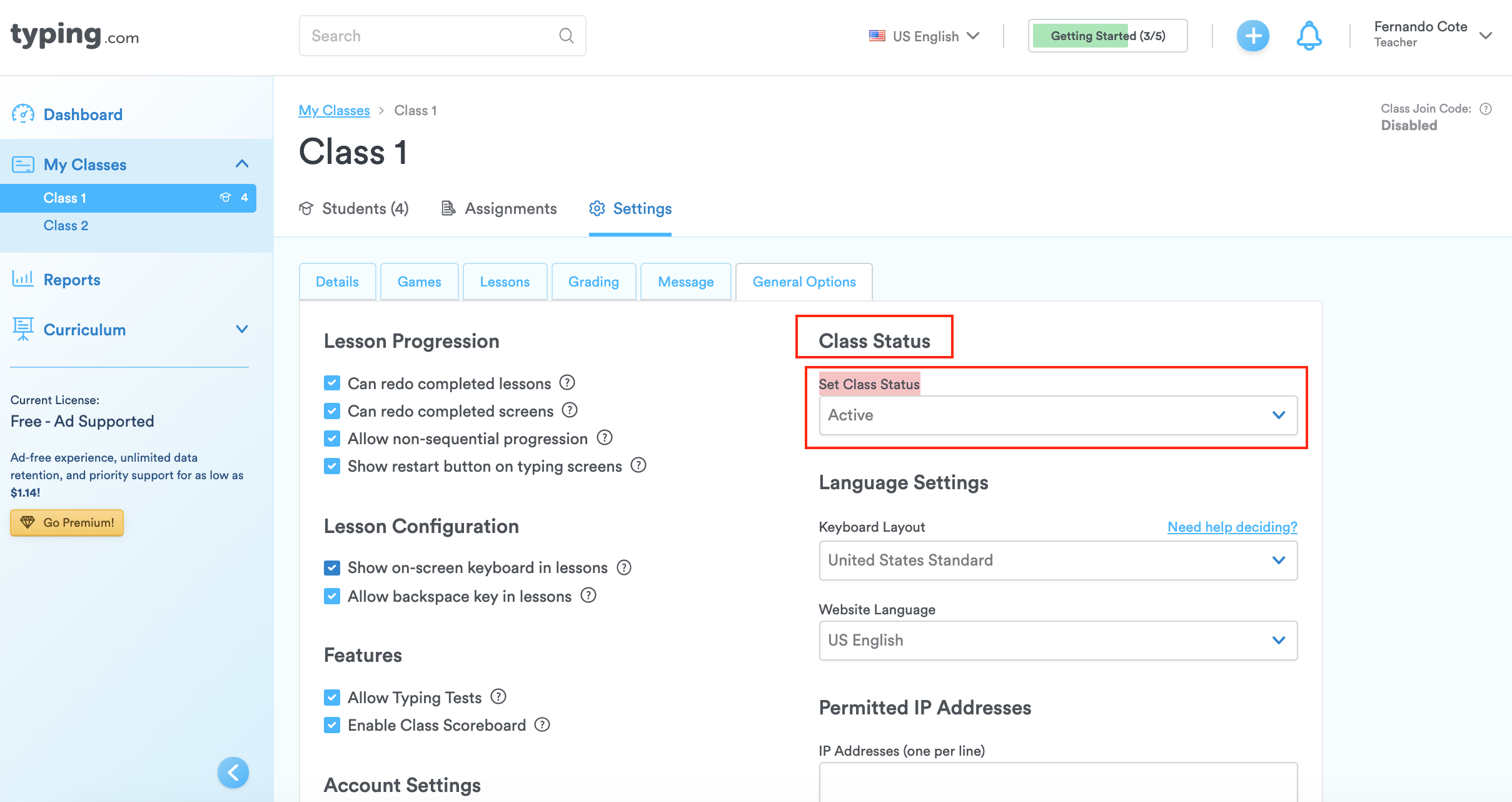 Is Your Class Paused? - Typing.com