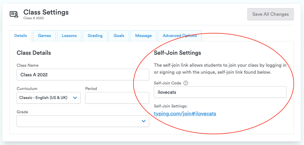 Self-Join Link VS Join Code - Typing.com
