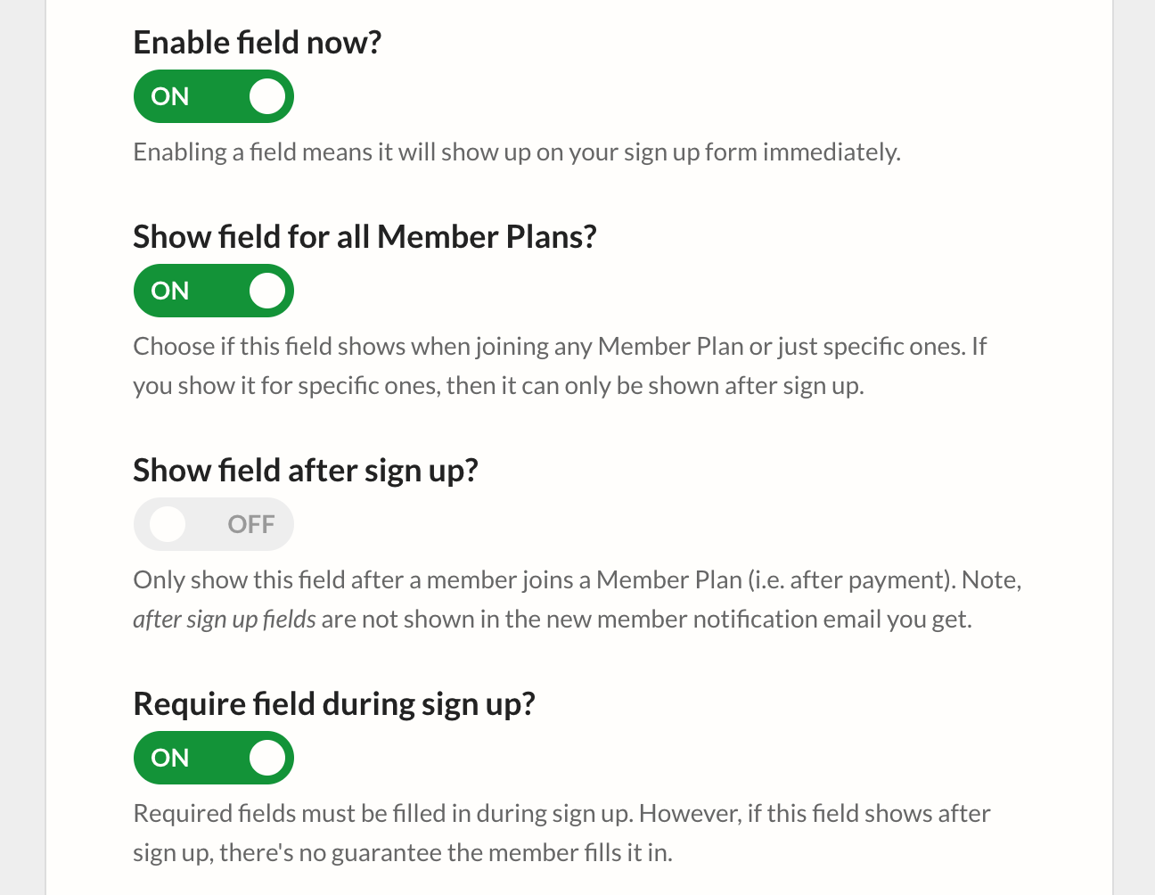 How to create custom sign up fields - MemberSpace Help Docs