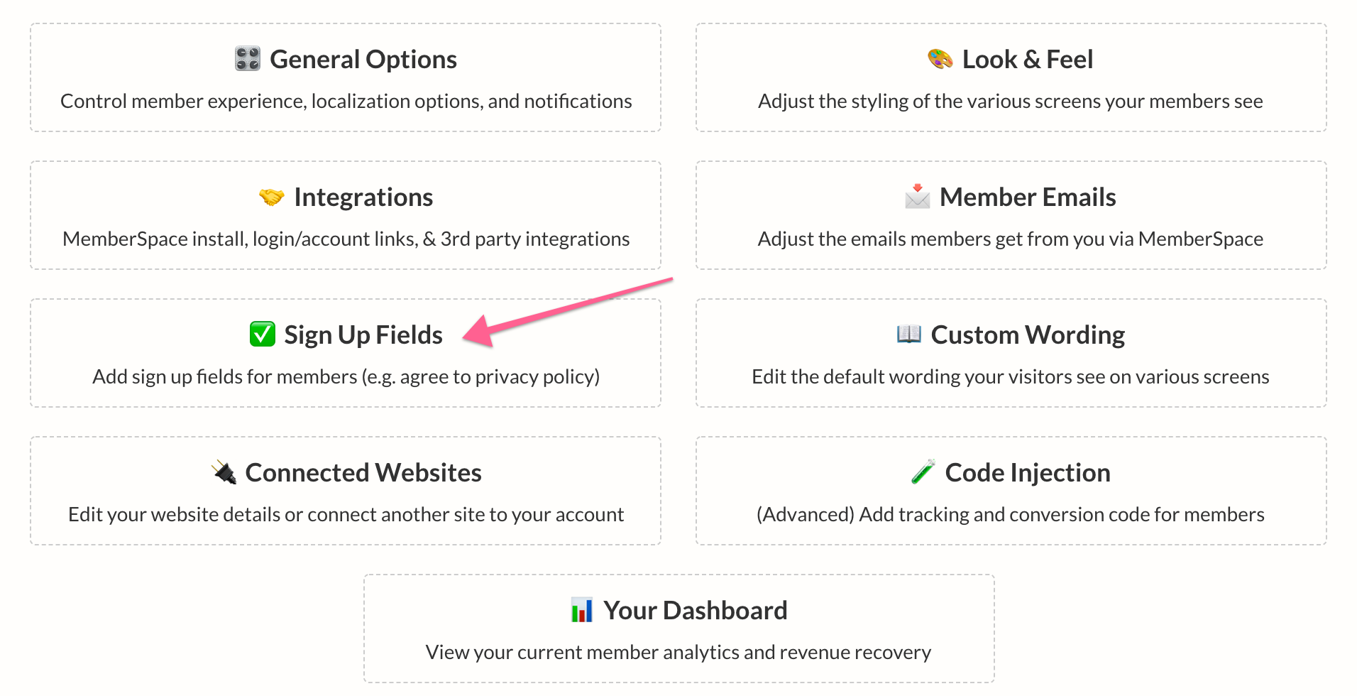 How to create custom sign up fields - MemberSpace Help Docs